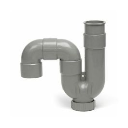 SIPHON UNIVERSEL SANITAIRE PVC GRIS