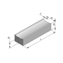 FILET D'EAU EN BETON 100X20X30 TYPE IIE- Achetez 24/7